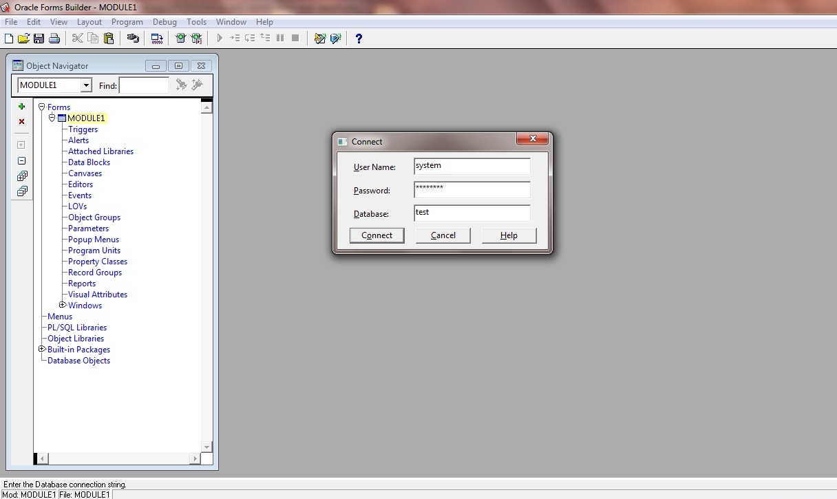 Tutorial Connect Oracle Forms 11g to database 11g Tutorial Connect Oracle Forms 11g to database 11g